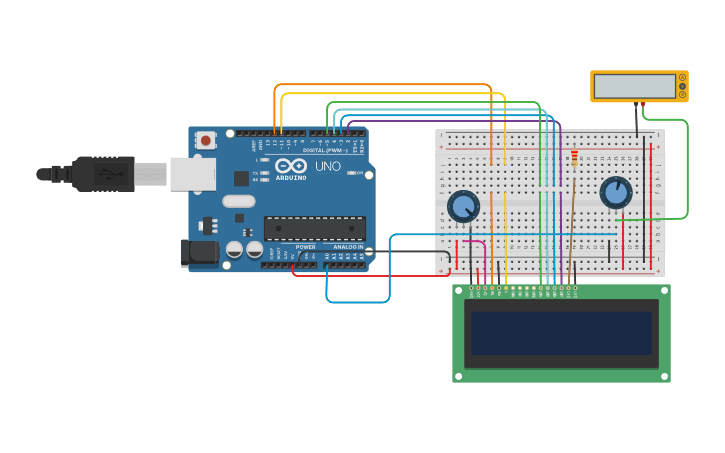 Circuit design Conversion analoga digital basica con Arduino - Tinkercad