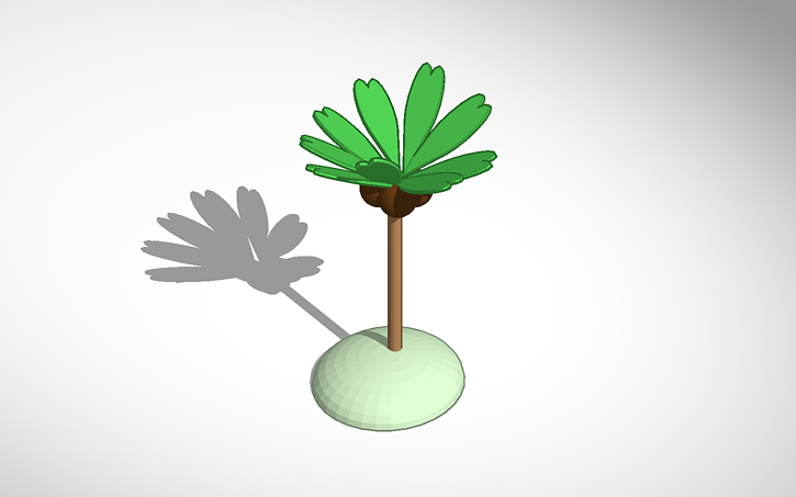 3D design palm tree - Tinkercad