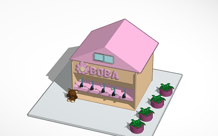 3D design Boba store - Tinkercad