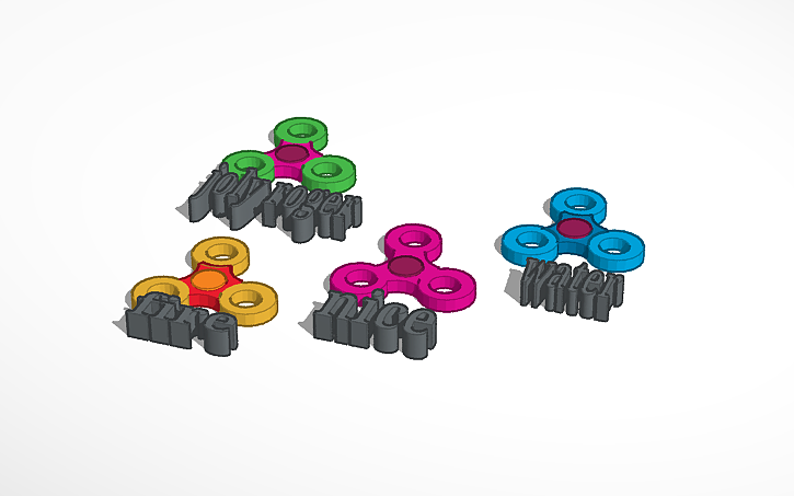 3D design pack of Fidget Spinners | Tinkercad