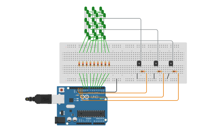 Circuit design cubo 3x3x3 | Tinkercad