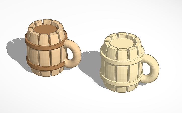 3d Design Barrel Mug Tinkercad