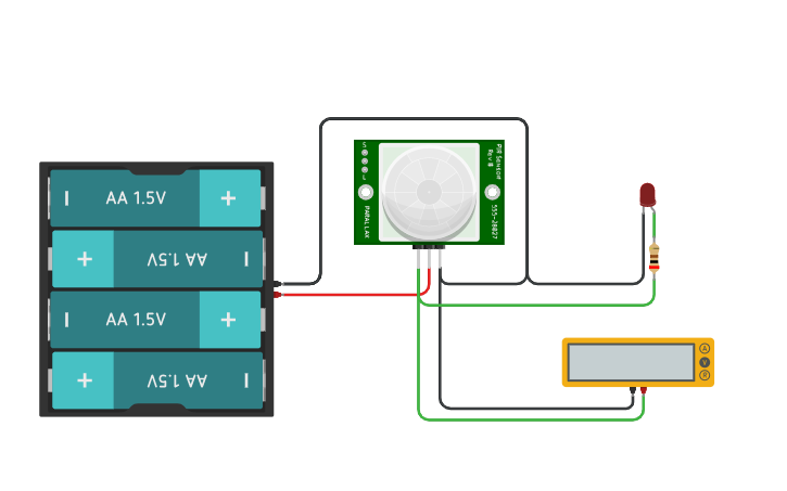 Circuit Design Motion Sensor Tinkercad