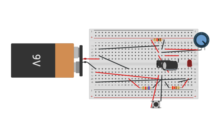Circuit design Police Siren - Tinkercad