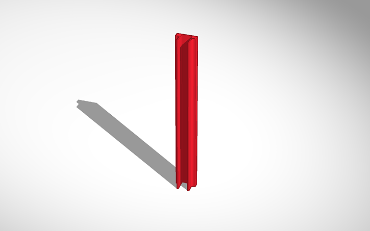 3D design Drawer glide rail - Tinkercad