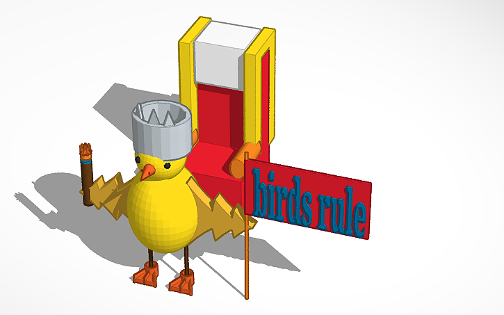 3D design birds rule - Tinkercad