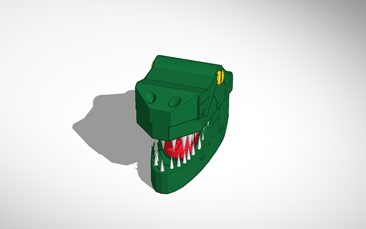 3D design T-rex head - Tinkercad
