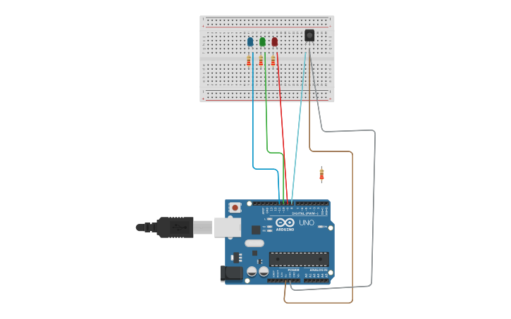 Circuit design Control led with Ir remote control 171143516 | Tinkercad