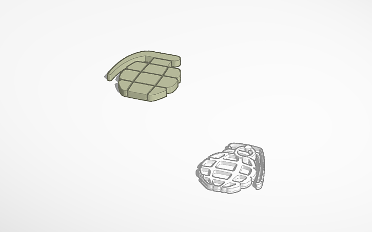 3D design grenade - Tinkercad