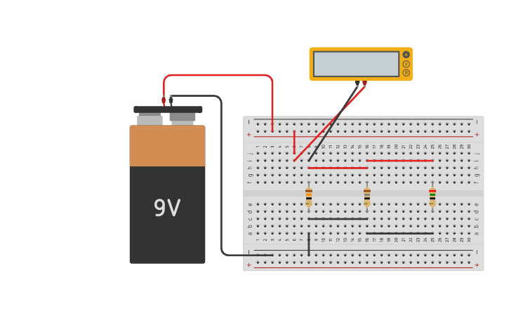 Circuit design CIRCUITO EN PARALELO CORRIENTE TOTAL - Tinkercad