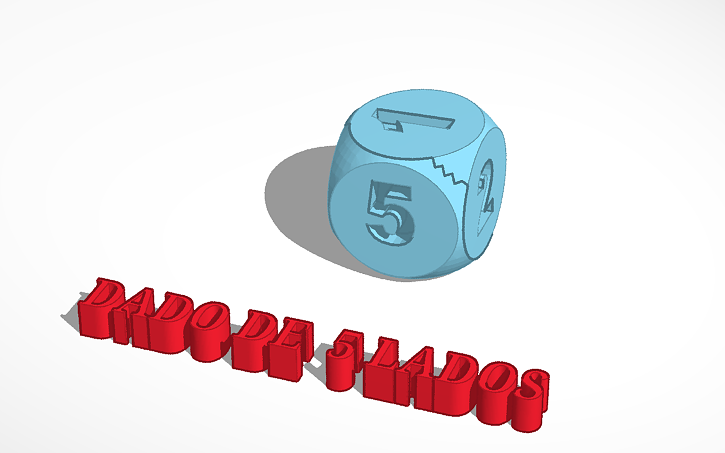 3D design DADO DE 5 NÚMEROS | Tinkercad