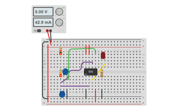 Circuit Design 1 2 5 555 Timer Tinkercad