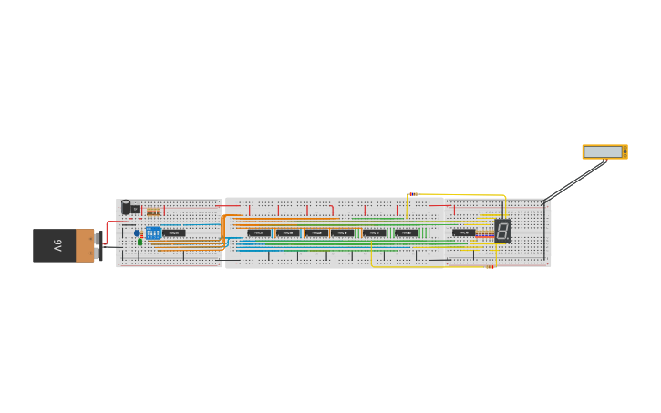 Circuit design Decodificador BCD 7 segmentos - Tinkercad Circuit design Decodificador BCD 7 segmentos - Tinkercad