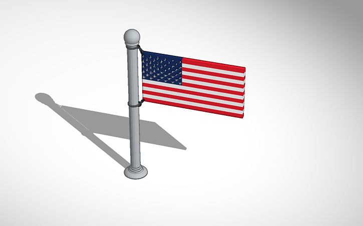 3D design American Flag - Tinkercad