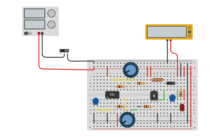 Circuit design DC TO DC BOOST CONVERTER CIRCUIT WITH NE555 - Tinkercad