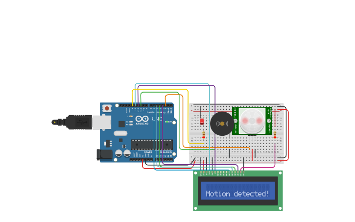 Circuit design 07주차 03강의 실습2(motionSensor, led, LCD) | Tinkercad Circuit design 07주차 03강의 실습2(motionSensor, led, LCD) | Tinkercad