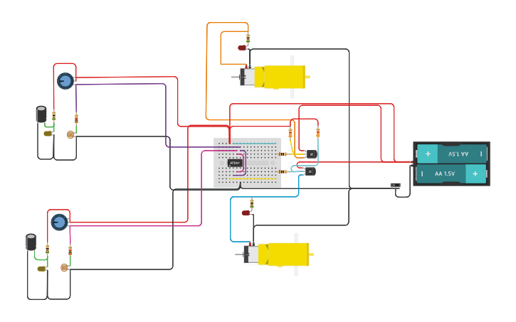 Circuit design Robot - Tinkercad