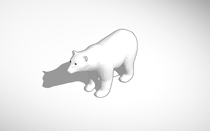 3D design Polar Bear - Tinkercad