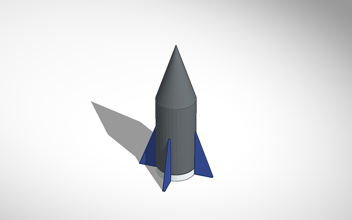 3D design Tinker Cad Project - Rocket - Tinkercad