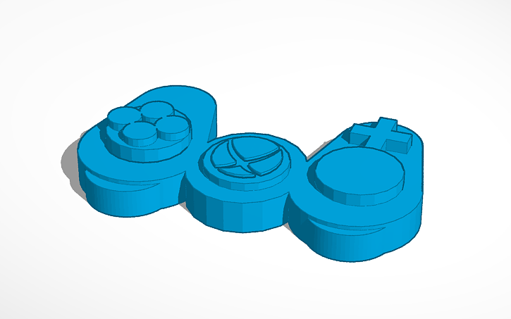 3D design game controller - Tinkercad