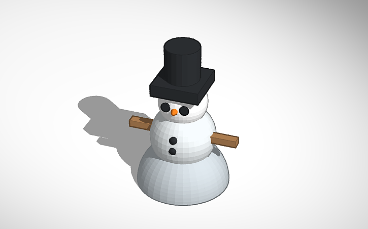 3D design snowman - Tinkercad