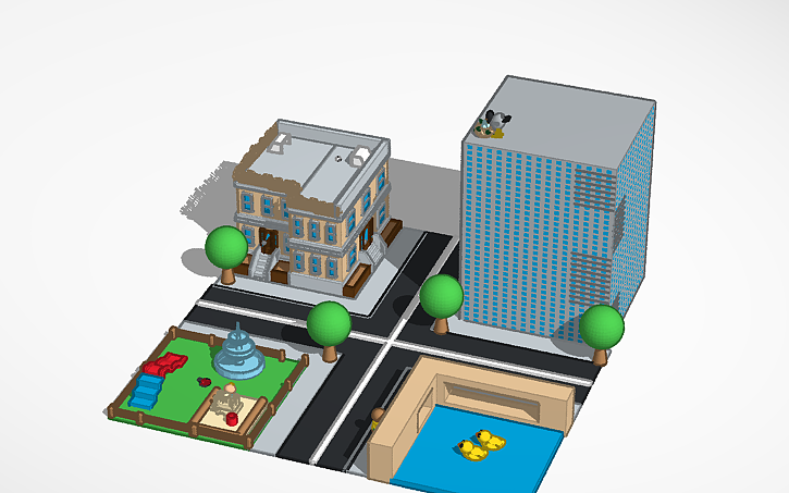 3D design ciudad - Tinkercad