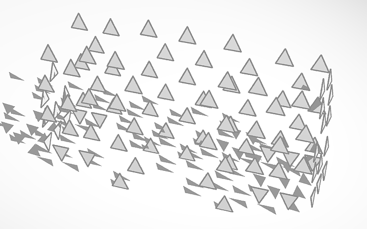 3D design 100 flying triangles | Tinkercad
