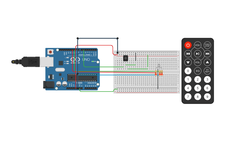 Circuit Design Ir Remote Led Control Tinkercad