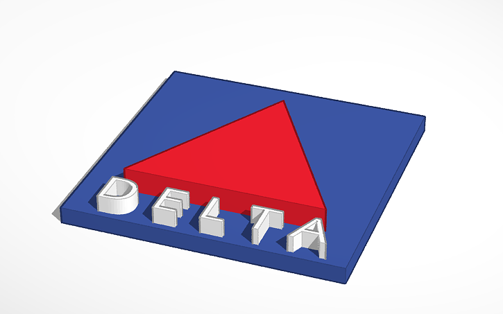 3D design Delta Airlines Logo | Tinkercad