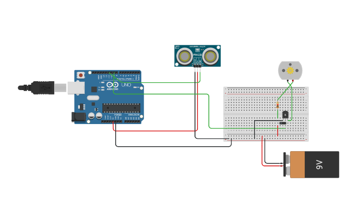 Circuit design Water Level Detector - Tinkercad