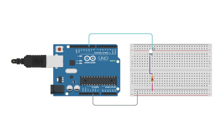 Circuit design Apagar y Encender un LED - Tinkercad Circuit design Apagar y Encender un LED - Tinkercad
