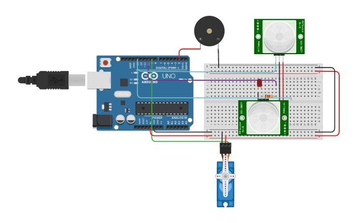 Circuit design Door - Tinkercad