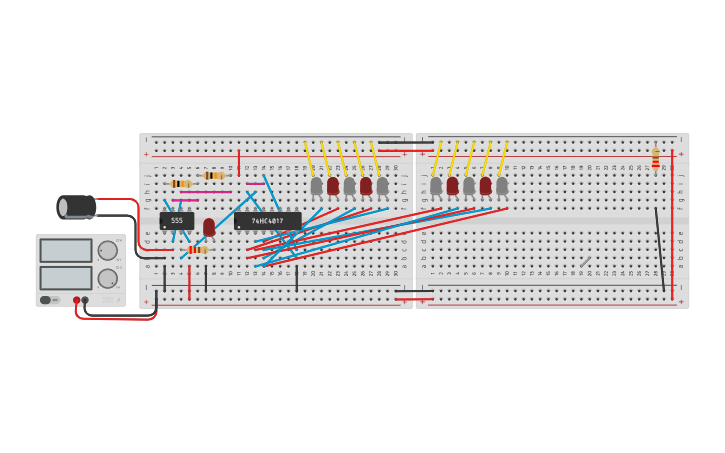 Circuit design Circuito secuencial VA Y VEN - Chel Puc Santiago - Tinkercad