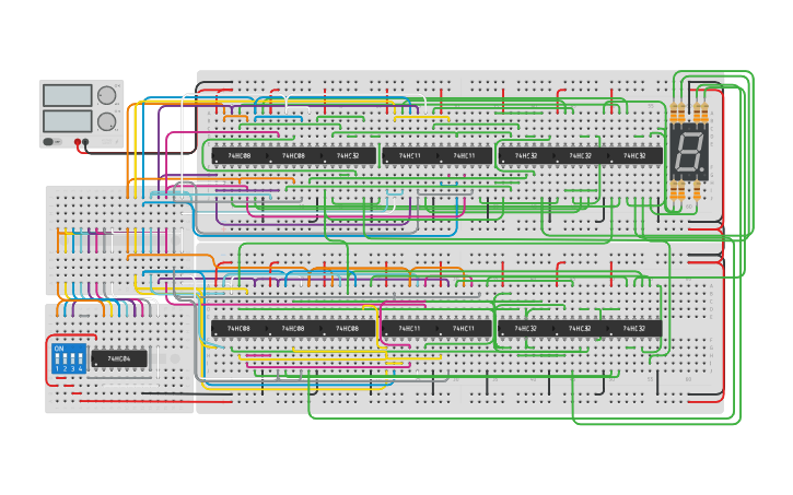 Circuit Design Decodificador Hexadecimal Para Display De 7 Segmentos