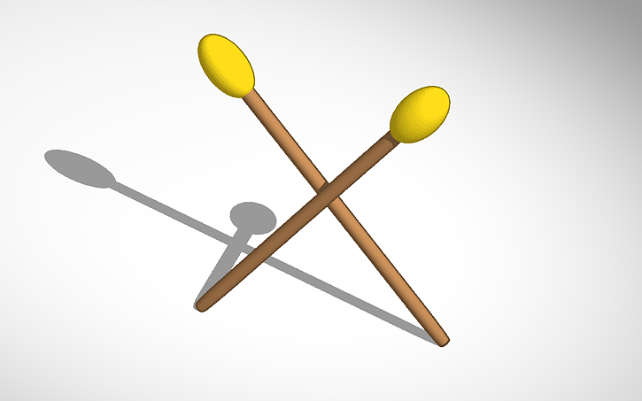 3D design Vibraphone Mallets #1 - Tinkercad