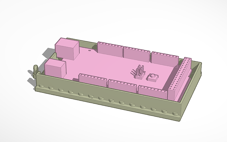 3d Design Arduino Mega 2560 Lego Compatible Base V1 Tinkercad