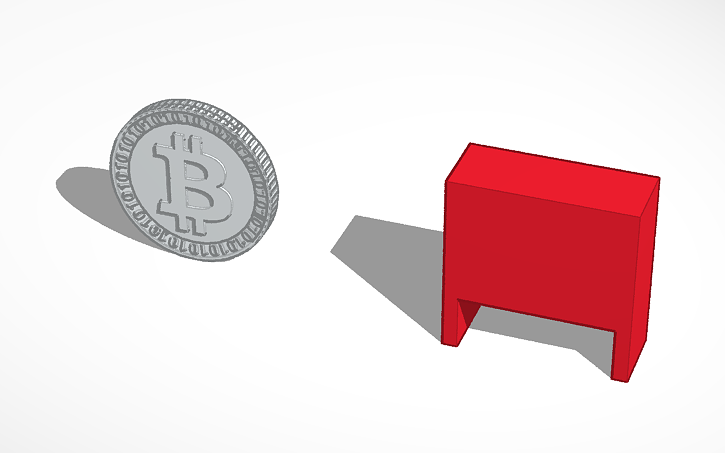 3D design NFC tag Bitcoin - Tinkercad