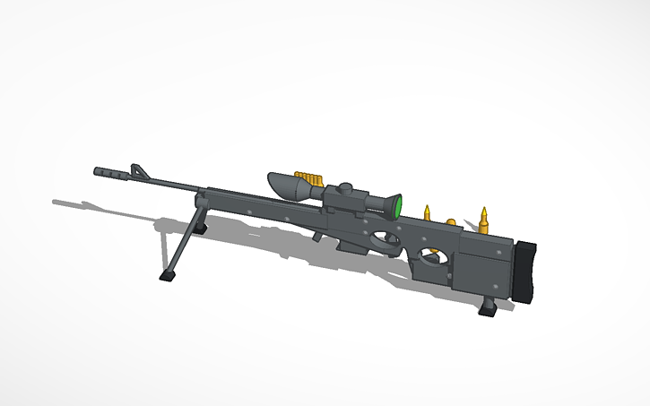 3D design sniper rifle - Tinkercad