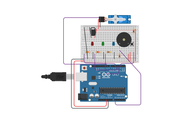 Circuit Design Knock Lock Tinkercad