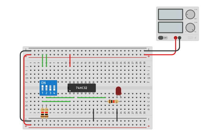 Circuit design OR Logic Gate Circuit - Tinkercad