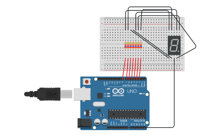 Circuit design CIRCUITO_DISPLAY_ORTEGA - Tinkercad