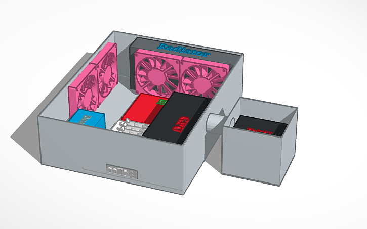 3D design Industrial PC Layout - Tinkercad