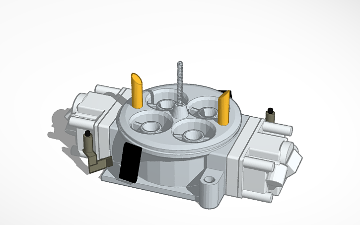 3D design holley carburetor 4 barrel - Tinkercad