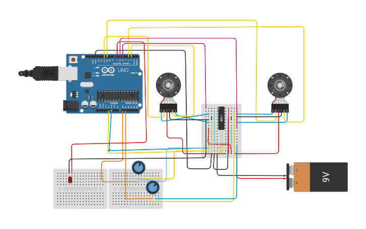 Circuit design 199092 Simple Manual 2 Motor Speed Control - Tinkercad