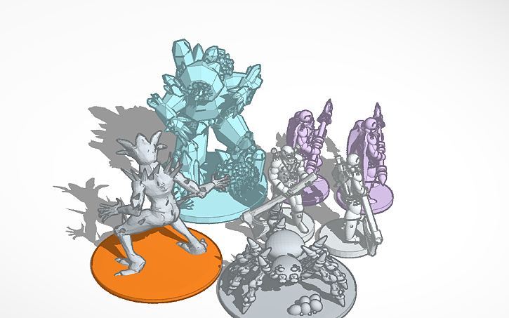 3D design D&D minis large - Tinkercad