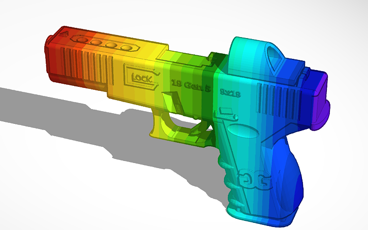 3D design Rainbow Glock - Tinkercad