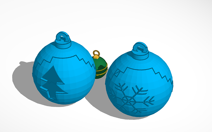 3D design Christmas Ornaments - Tinkercad