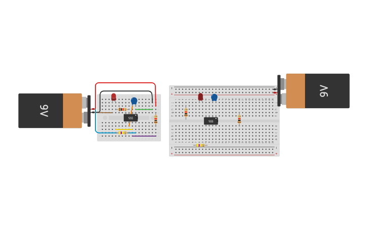 Circuit Design Led Blink With 555 Timer Tinkercad