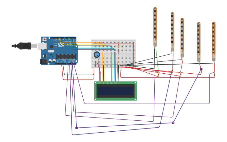 Circuit design Sign language - Tinkercad