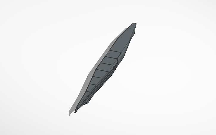 3D design awkward trapezoid hull v10 - Tinkercad